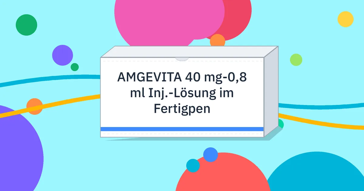 Symbolbild: Packung mit der Aufschrift AMGEVITA 40 mg-0,8 ml Inj.-Lösung im Fertigpen (PZN 16018338) – Verfügbarkeit und Bezug in Apotheken in Frankfurt am Main