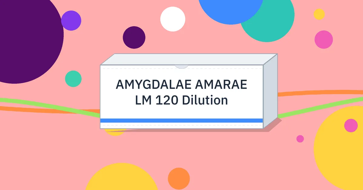 Symbolbild: Packung mit der Aufschrift AMYGDALAE AMARAE LM 120 Dilution (PZN 13325873) – Verfügbarkeit und Bezug in Apotheken in Frankfurt am Main