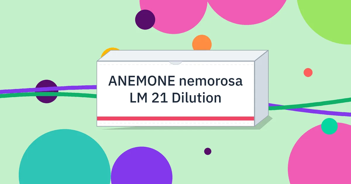 Symbolbild: Packung mit der Aufschrift ANEMONE nemorosa LM 21 Dilution (PZN 13366694) – Verfügbarkeit und Bezug in Apotheken in Frankfurt am Main