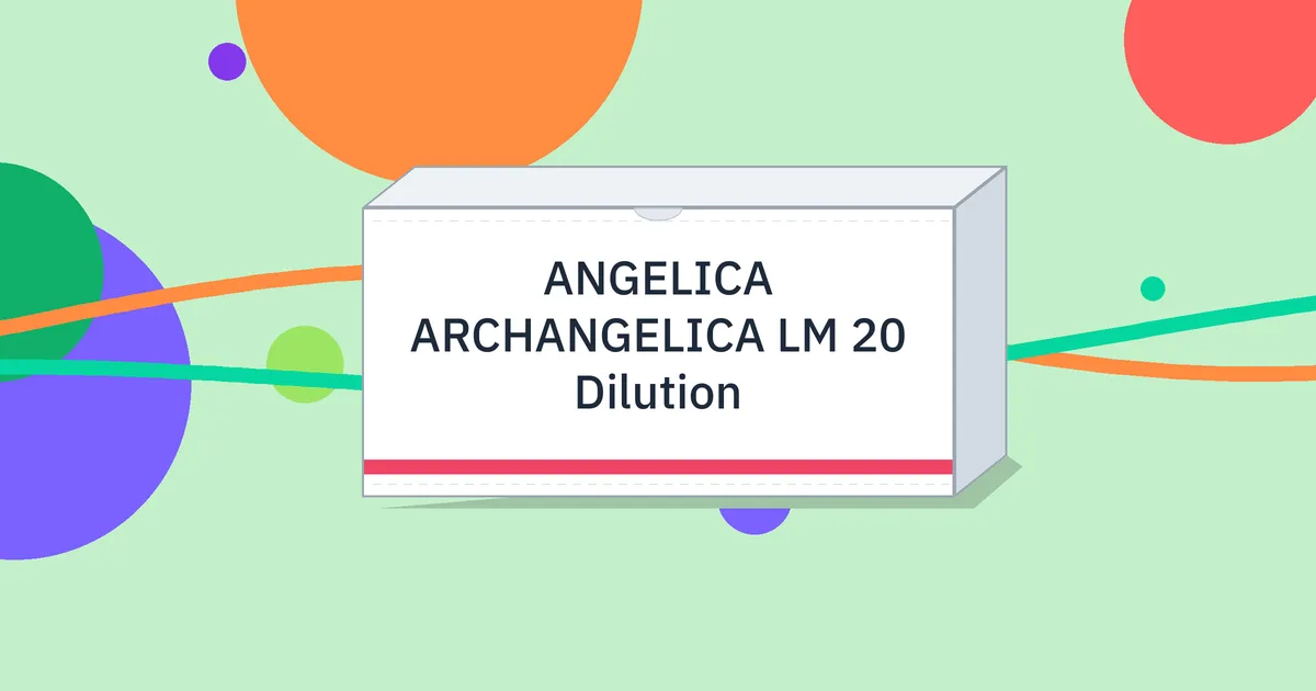 Symbolbild: Packung mit der Aufschrift ANGELICA ARCHANGELICA LM 20 Dilution (PZN 13368078) – Verfügbarkeit und Bezug in Apotheken in Frankfurt am Main
