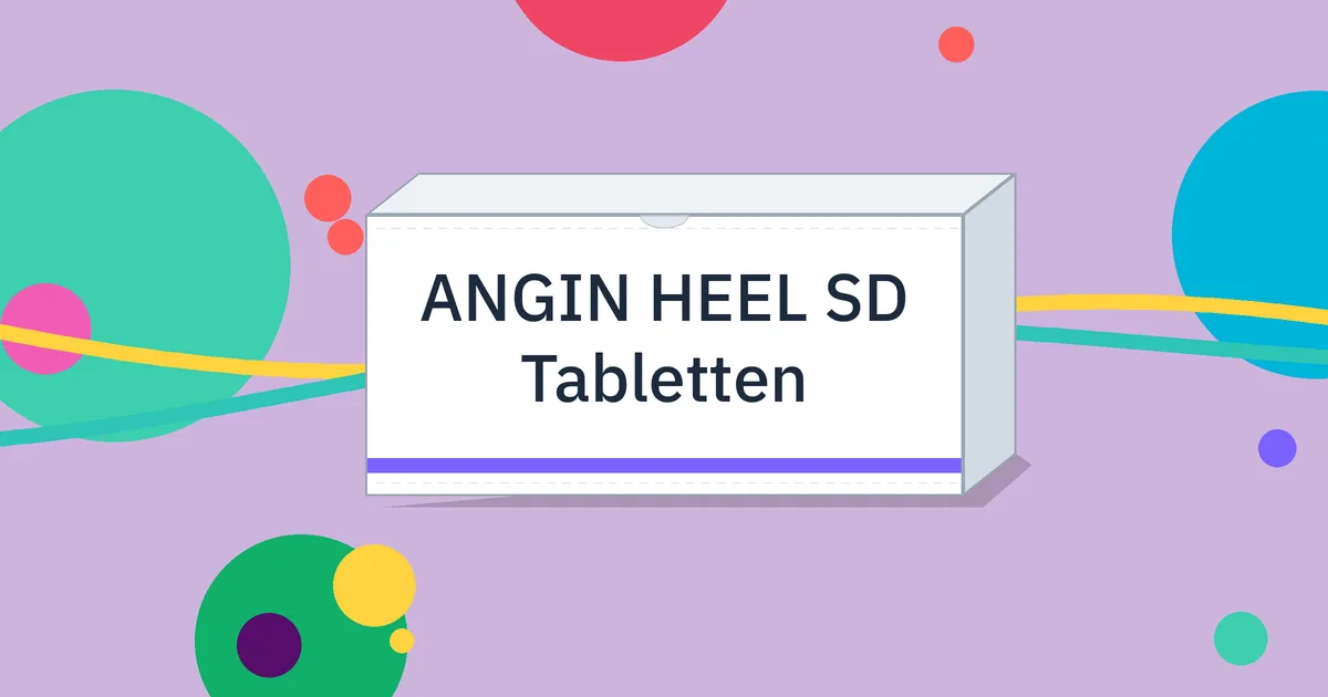 Symbolbild: Packung mit der Aufschrift ANGIN HEEL SD Tabletten (PZN 08412268) – Verfügbarkeit und Bezug in Apotheken in Frankfurt am Main