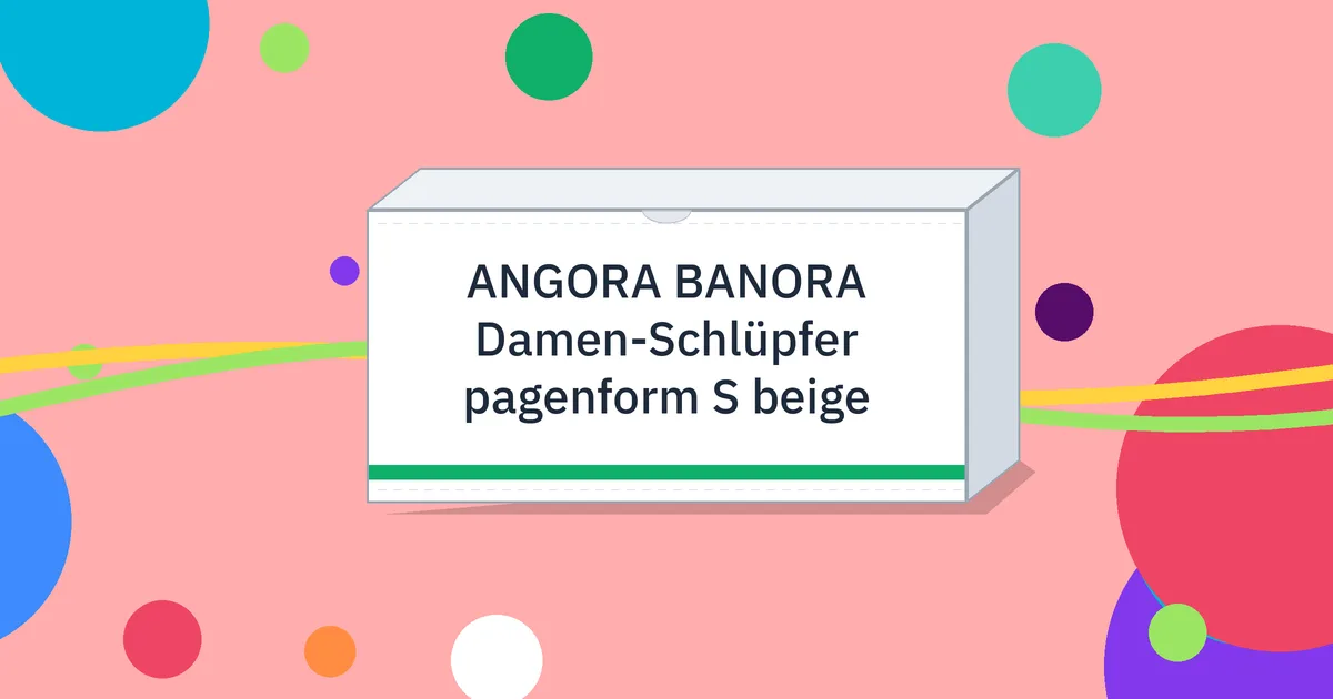 Symbolbild: Packung mit der Aufschrift ANGORA BANORA Damen-Schlüpfer pagenform S beige (PZN 01540891) – Verfügbarkeit und Bezug in Apotheken in Frankfurt am Main