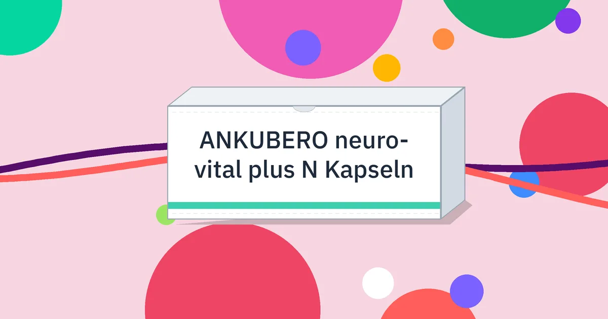 Symbolbild: Packung mit der Aufschrift ANKUBERO neuro-vital plus N Kapseln (PZN 11160072) – Verfügbarkeit und Bezug in Apotheken in Frankfurt am Main