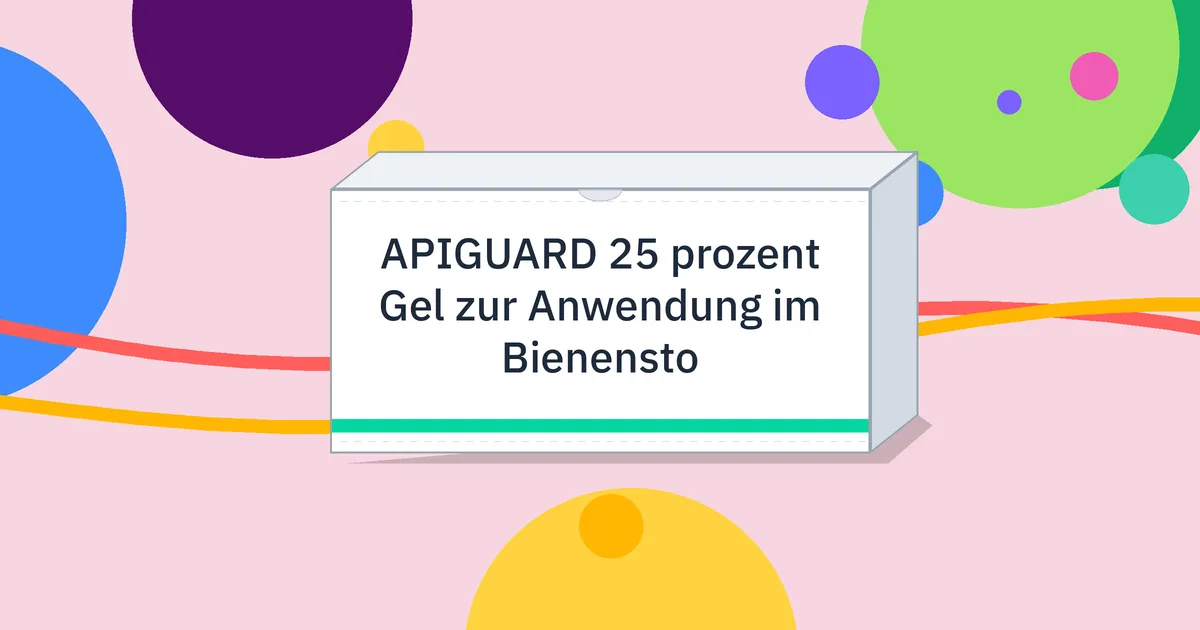 Symbolbild: Packung mit der Aufschrift APIGUARD 25 prozent Gel zur Anwendung im Bienensto (PZN 11223884) – Verfügbarkeit und Bezug in Apotheken in Frankfurt am Main