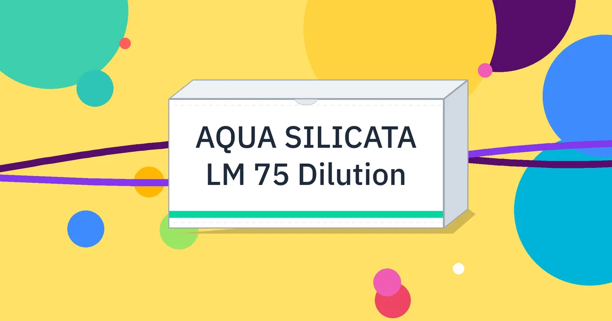 Symbolbild: Packung mit der Aufschrift AQUA SILICATA LM 75 Dilution (PZN 13383379) – Verfügbarkeit und Bezug in Apotheken in Frankfurt am Main
