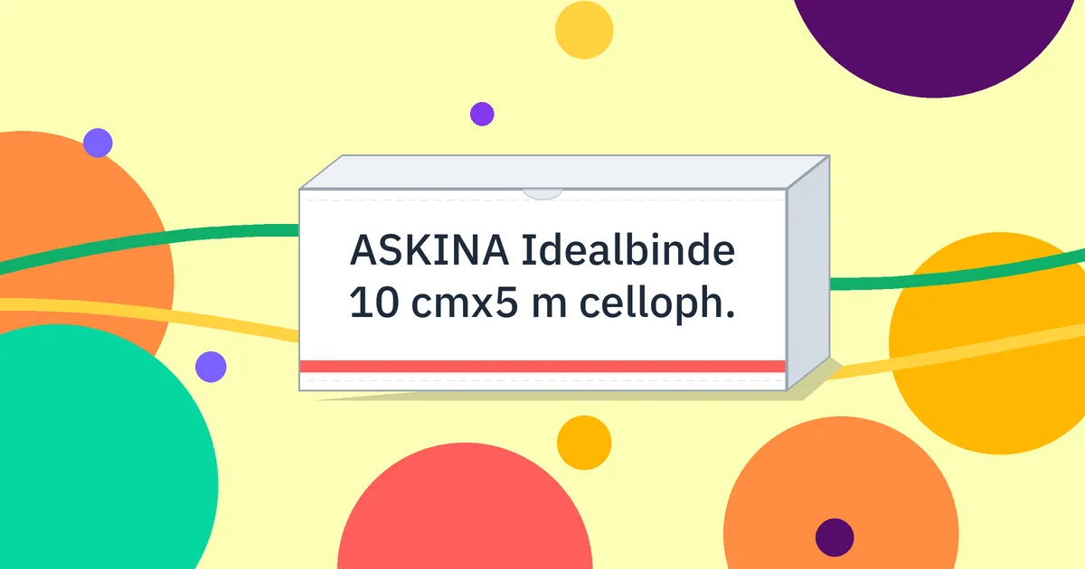 Symbolbild: Packung mit der Aufschrift ASKINA Idealbinde 10 cmx5 m celloph. (PZN 15734765) – Verfügbarkeit und Bezug in Apotheken in Frankfurt am Main