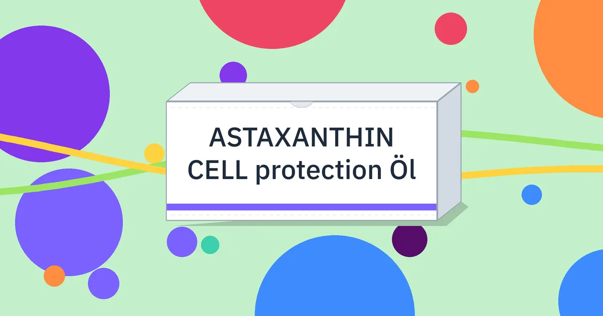Symbolbild: Packung mit der Aufschrift ASTAXANTHIN CELL protection Öl (PZN 16871866) – Verfügbarkeit und Bezug in Apotheken in Frankfurt am Main