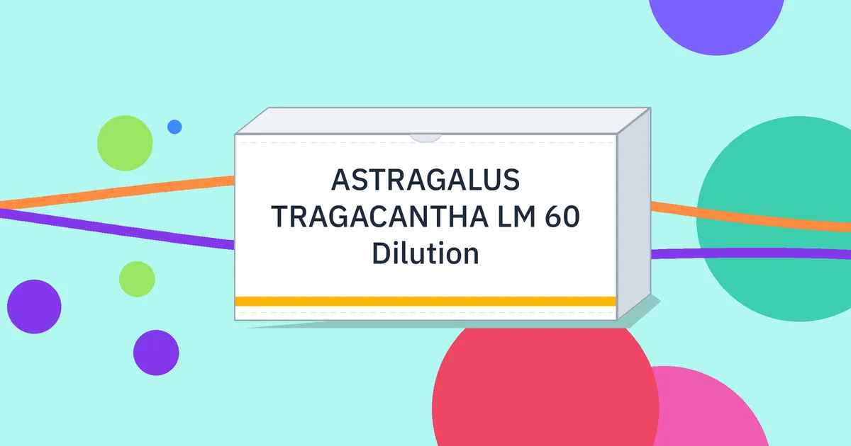 Symbolbild: Packung mit der Aufschrift ASTRAGALUS TRAGACANTHA LM 60 Dilution (PZN 13405402) – Verfügbarkeit und Bezug in Apotheken in Frankfurt am Main