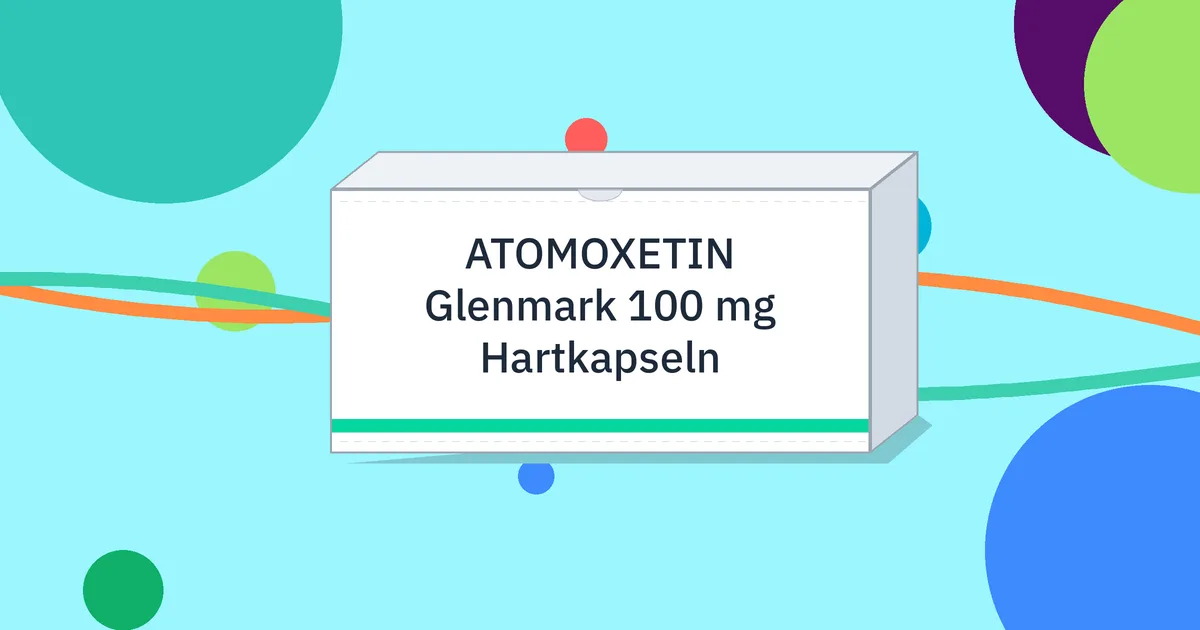 Symbolbild: Packung mit der Aufschrift ATOMOXETIN Glenmark 100 mg Hartkapseln (PZN 15211659) – Verfügbarkeit und Bezug in Apotheken in Frankfurt am Main
