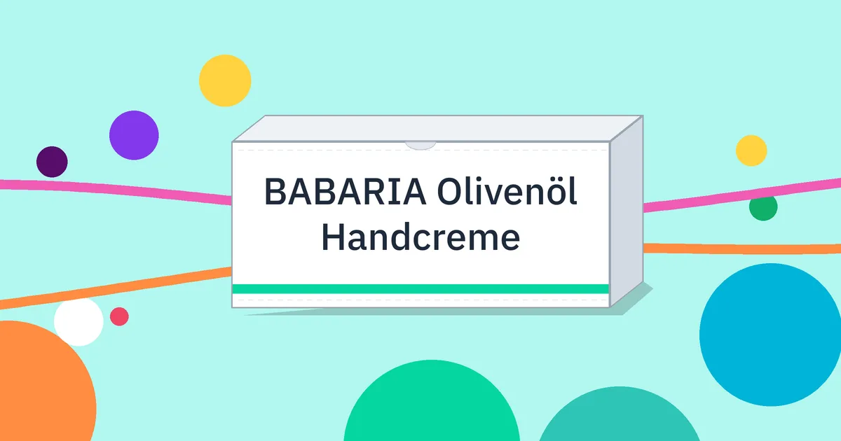 Symbolbild: Packung mit der Aufschrift BABARIA Olivenöl Handcreme (PZN 11223588) – Verfügbarkeit und Bezug in Apotheken in Frankfurt am Main