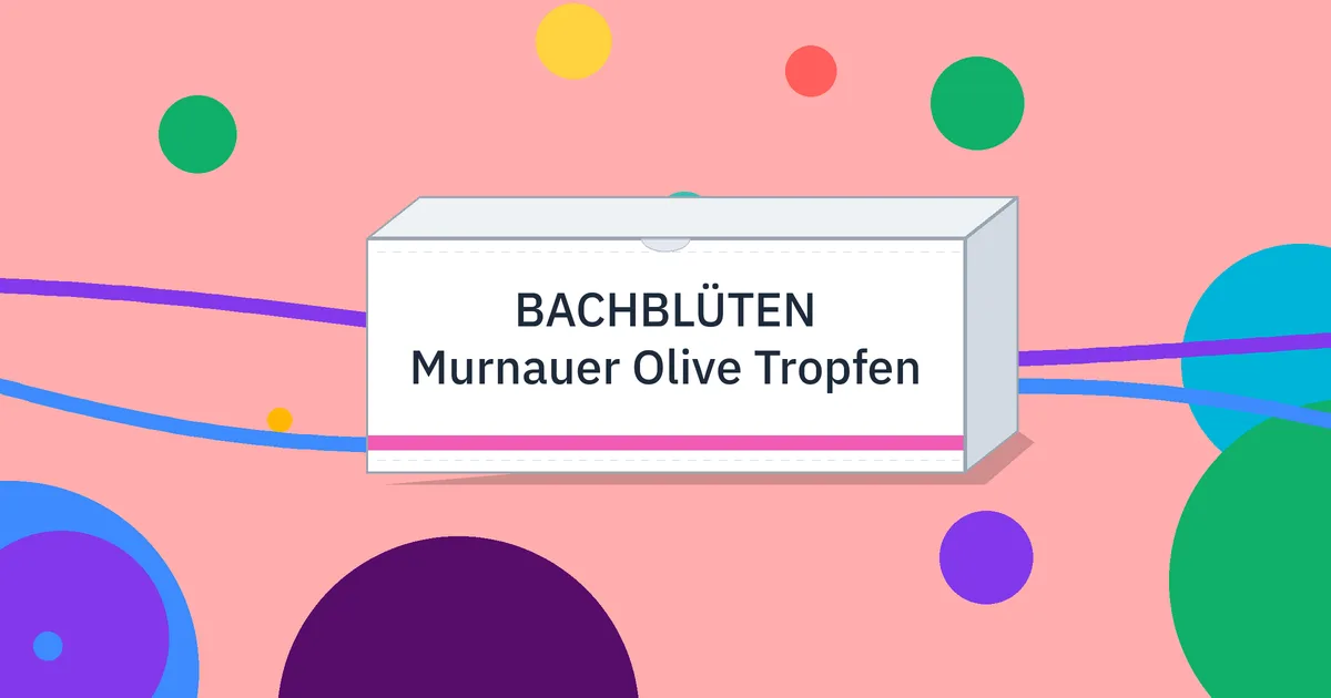 Symbolbild: Packung mit der Aufschrift BACHBLÜTEN Murnauer Olive Tropfen (PZN 07752341) – Verfügbarkeit und Bezug in Apotheken in Frankfurt am Main