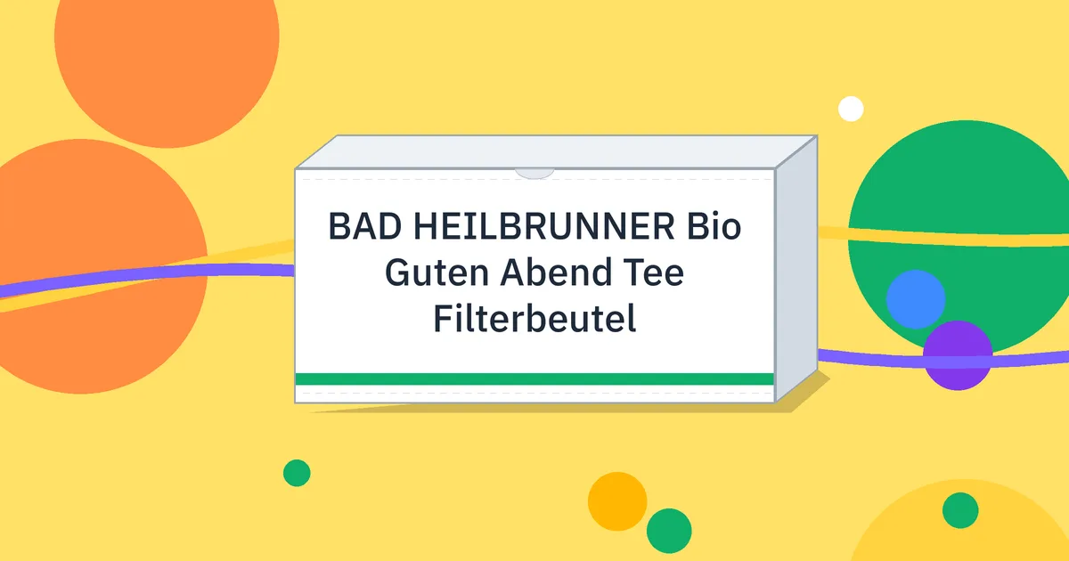 Symbolbild: Packung mit der Aufschrift BAD HEILBRUNNER Bio Guten Abend Tee Filterbeutel (PZN 18825149) – Verfügbarkeit und Bezug in Apotheken in Frankfurt am Main