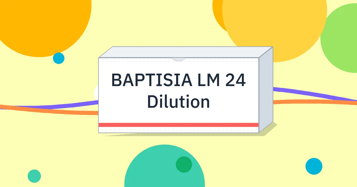 Symbolbild: Packung mit der Aufschrift BAPTISIA LM 24 Dilution (PZN 12788223) – Verfügbarkeit und Bezug in Apotheken in Frankfurt am Main