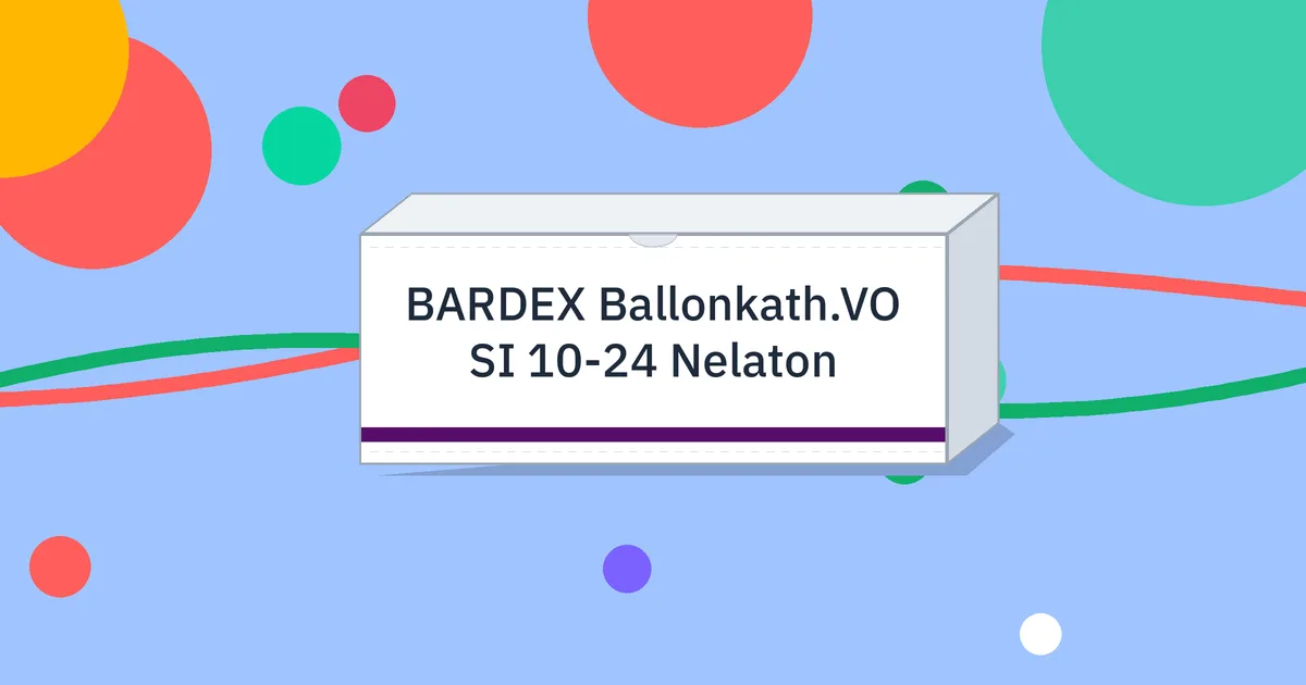 Symbolbild: Packung mit der Aufschrift BARDEX Ballonkath.VO SI 10-24 Nelaton (PZN 02673022) – Verfügbarkeit und Bezug in Apotheken in Frankfurt am Main