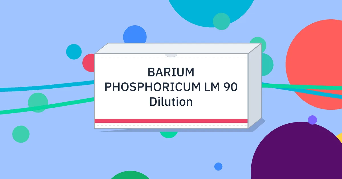 Symbolbild: Packung mit der Aufschrift BARIUM PHOSPHORICUM LM 90 Dilution (PZN 13379828) – Verfügbarkeit und Bezug in Apotheken in Frankfurt am Main