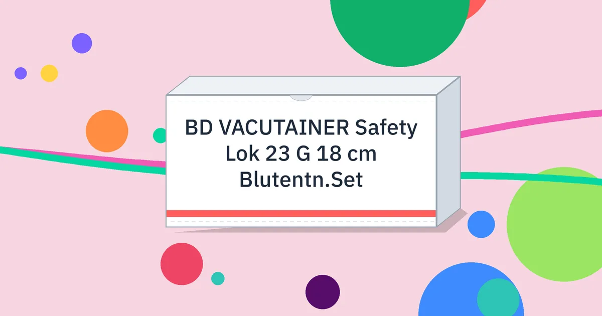 Symbolbild: Packung mit der Aufschrift BD VACUTAINER Safety Lok 23 G 18 cm Blutentn.Set (PZN 01111500) – Verfügbarkeit und Bezug in Apotheken in Frankfurt am Main