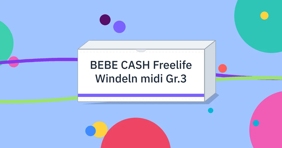 Symbolbild: Packung mit der Aufschrift BEBE CASH Freelife Windeln midi Gr.3 (PZN 18377188) – Verfügbarkeit und Bezug in Apotheken in Frankfurt am Main
