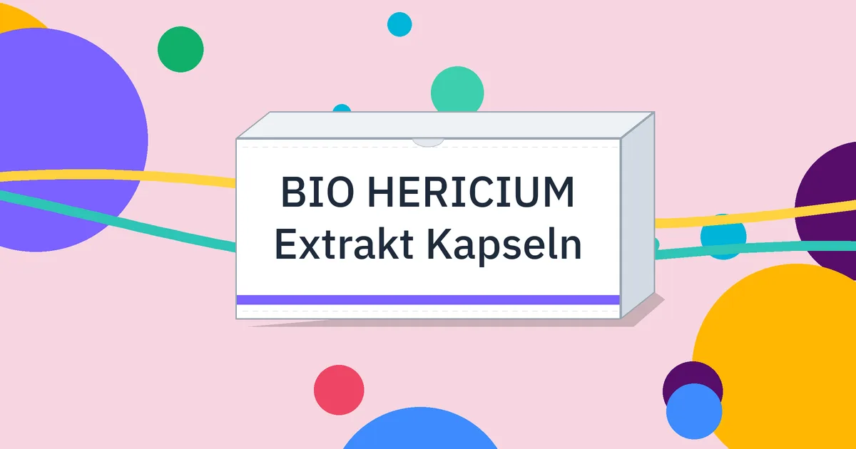 Symbolbild: Packung mit der Aufschrift BIO HERICIUM Extrakt Kapseln (PZN 17626991) – Verfügbarkeit und Bezug in Apotheken in Frankfurt am Main