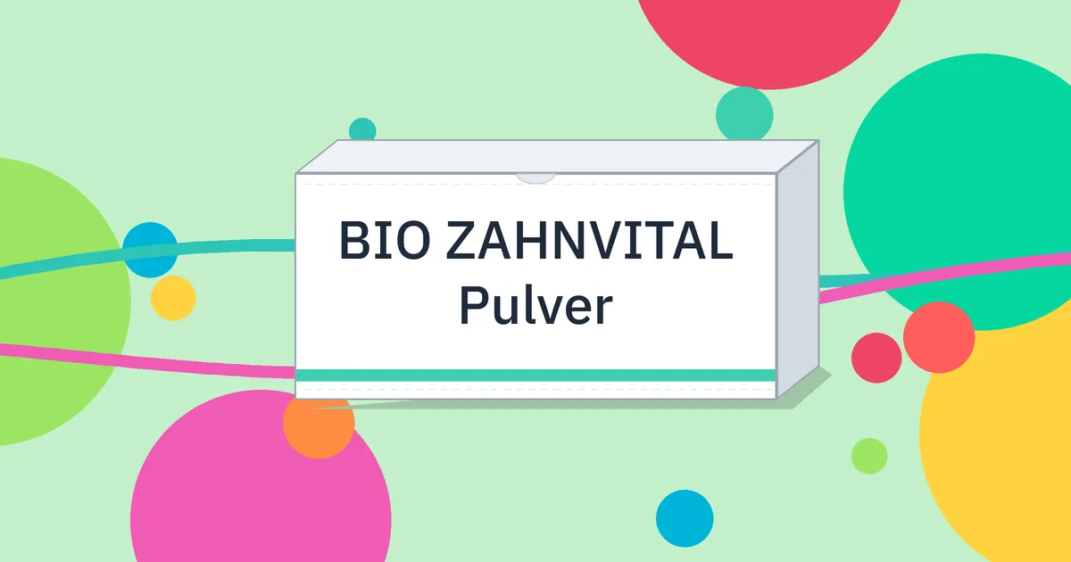 Symbolbild: Packung mit der Aufschrift BIO ZAHNVITAL Pulver (PZN 20385769) – Verfügbarkeit und Bezug in Apotheken in Frankfurt am Main