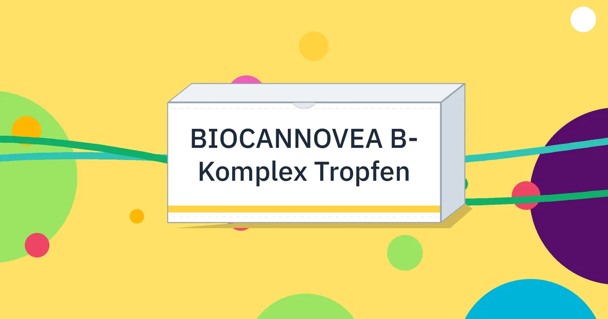 Symbolbild: Packung mit der Aufschrift BIOCANNOVEA B-Komplex Tropfen (PZN 17851966) – Verfügbarkeit und Bezug in Apotheken in Frankfurt am Main