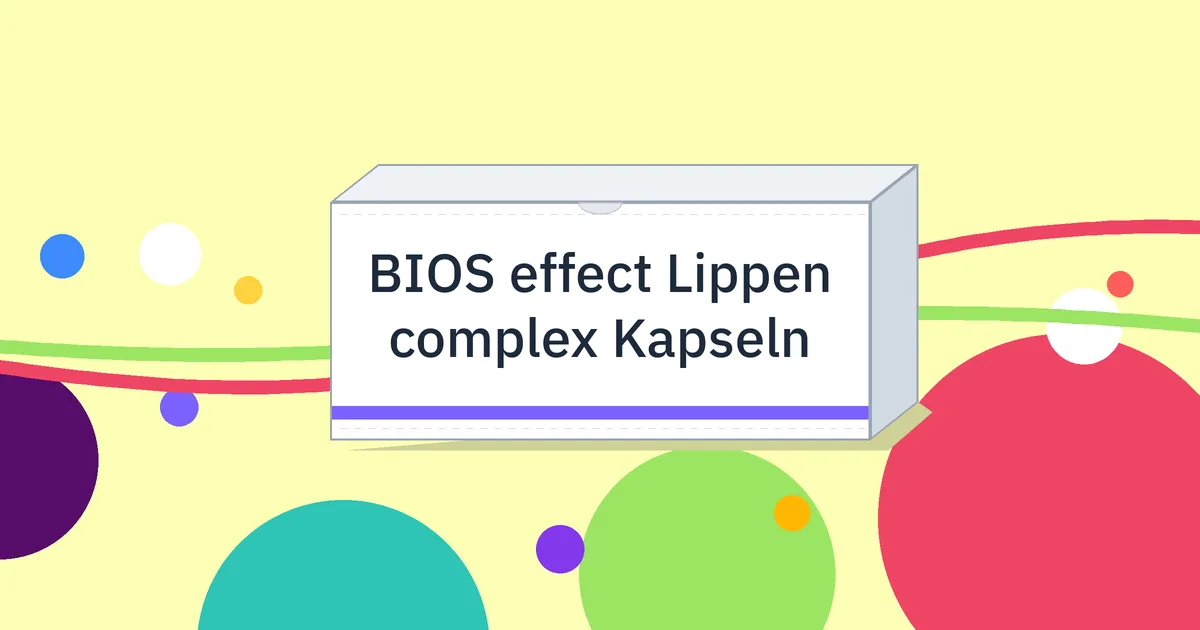 Symbolbild: Packung mit der Aufschrift BIOS effect Lippen complex Kapseln (PZN 10265165) – Verfügbarkeit und Bezug in Apotheken in Frankfurt am Main