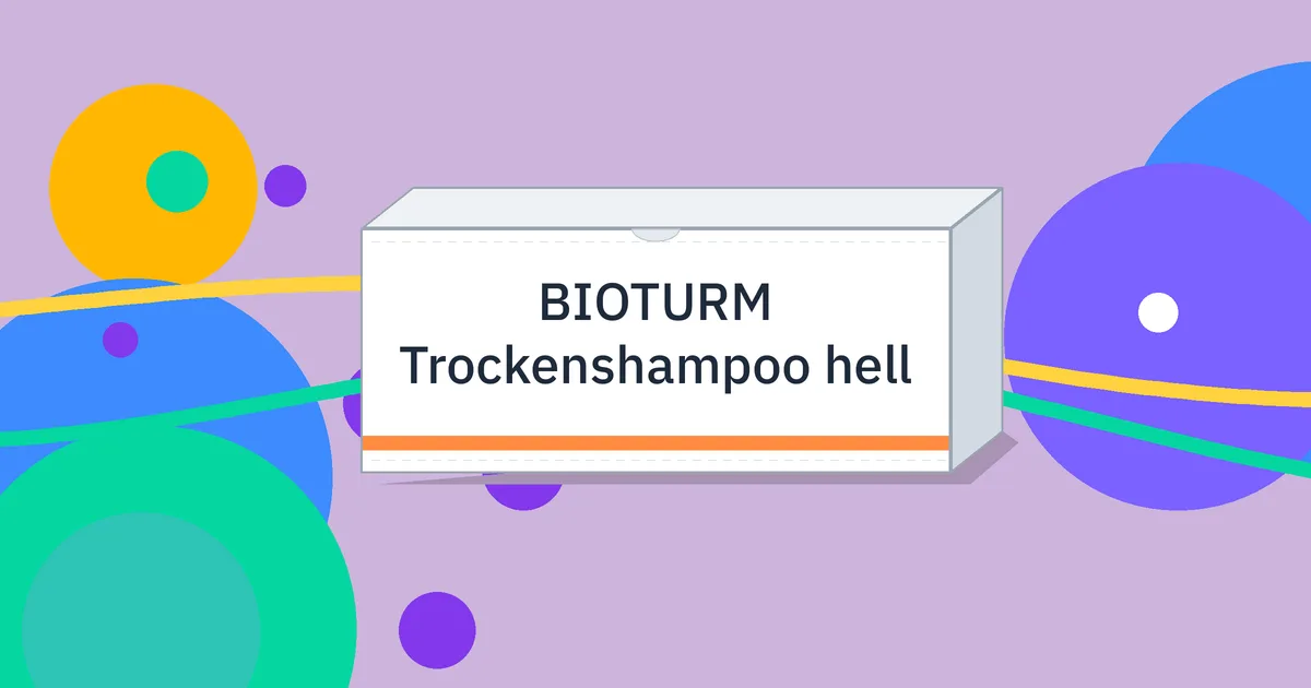 Symbolbild: Packung mit der Aufschrift BIOTURM Trockenshampoo hell (PZN 19449145) – Verfügbarkeit und Bezug in Apotheken in Frankfurt am Main