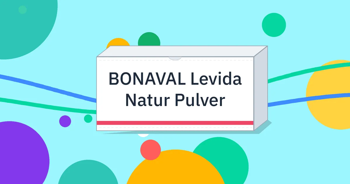 Symbolbild: Packung mit der Aufschrift BONAVAL Levida Natur Pulver (PZN 18832008) – Verfügbarkeit und Bezug in Apotheken in Frankfurt am Main