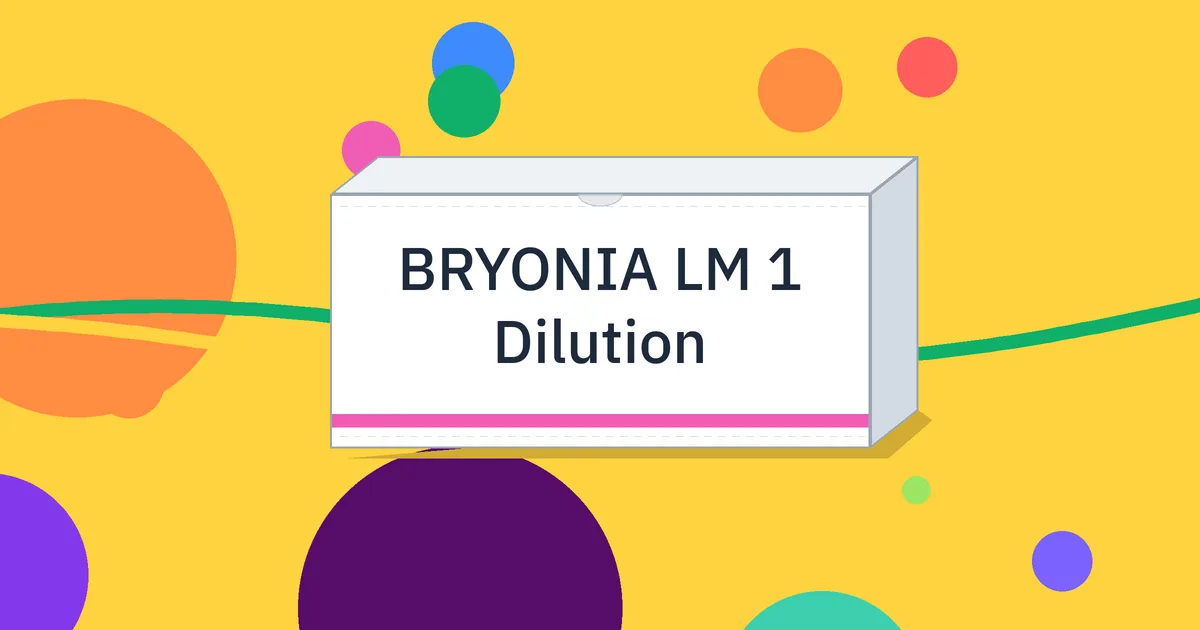 Symbolbild: Packung mit der Aufschrift BRYONIA LM 1 Dilution (PZN 12796872) – Verfügbarkeit und Bezug in Apotheken in Frankfurt am Main