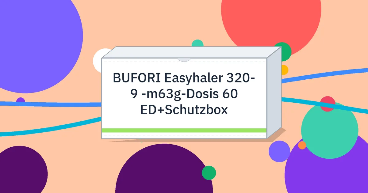 Symbolbild: Packung mit der Aufschrift BUFORI Easyhaler 320-9 -m63g-Dosis 60 ED+Schutzbox (PZN 12484262) – Verfügbarkeit und Bezug in Apotheken in Frankfurt am Main