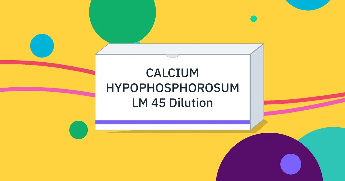 Symbolbild: Packung mit der Aufschrift CALCIUM HYPOPHOSPHOROSUM LM 45 Dilution (PZN 13409038) – Verfügbarkeit und Bezug in Apotheken in Frankfurt am Main