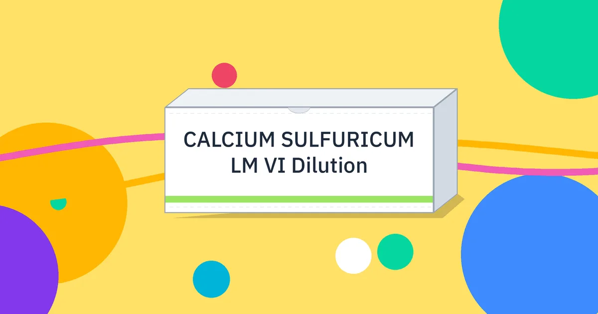 Symbolbild: Packung mit der Aufschrift CALCIUM SULFURICUM LM VI Dilution (PZN 07172572) – Verfügbarkeit und Bezug in Apotheken in Frankfurt am Main