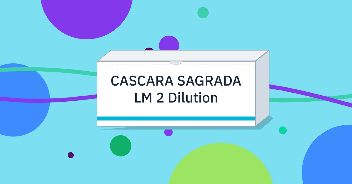 Symbolbild: Packung mit der Aufschrift CASCARA SAGRADA LM 2 Dilution (PZN 13432770) – Verfügbarkeit und Bezug in Apotheken in Frankfurt am Main