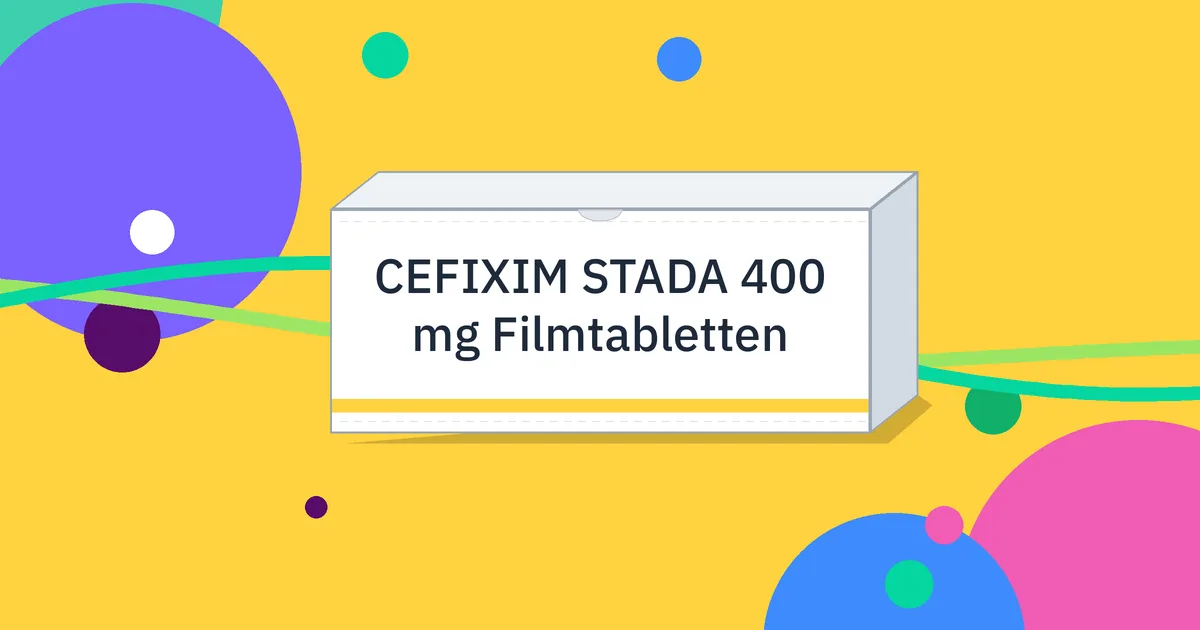 Symbolbild: Packung mit der Aufschrift CEFIXIM STADA 400 mg Filmtabletten (PZN 05124126) – Verfügbarkeit und Bezug in Apotheken in Frankfurt am Main
