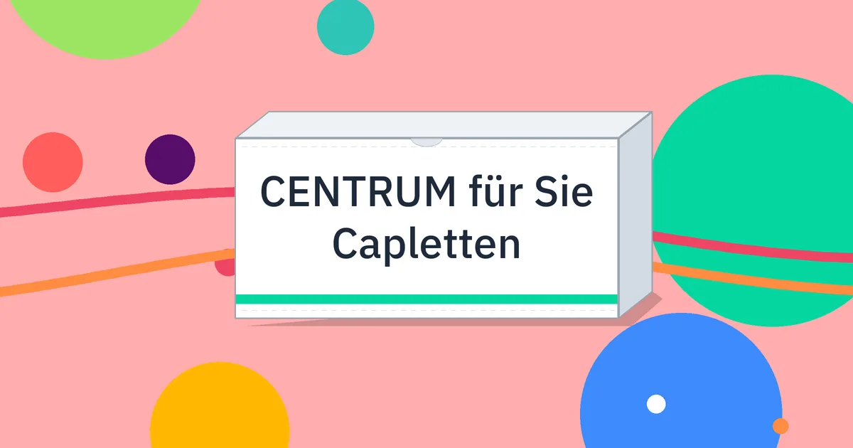 Symbolbild: Packung mit der Aufschrift CENTRUM für Sie Capletten (PZN 09924668) – Verfügbarkeit und Bezug in Apotheken in Frankfurt am Main