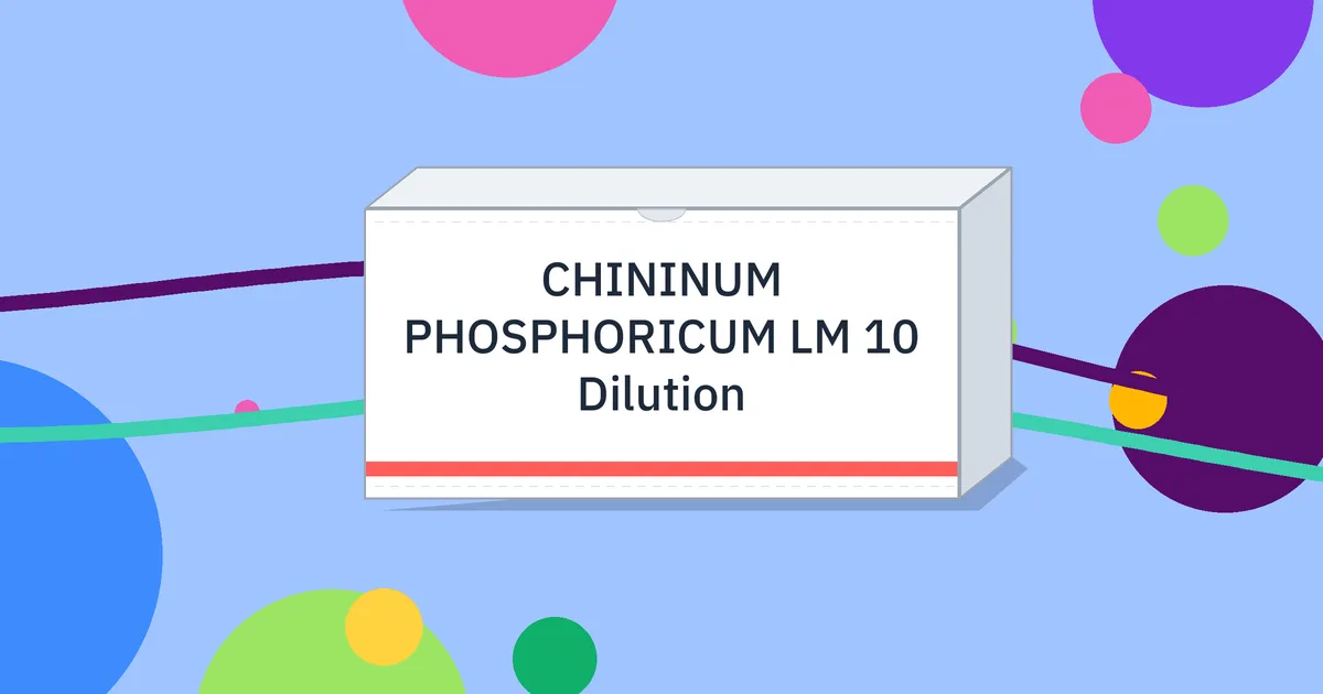 Symbolbild: Packung mit der Aufschrift CHININUM PHOSPHORICUM LM 10 Dilution (PZN 15867058) – Verfügbarkeit und Bezug in Apotheken in Frankfurt am Main