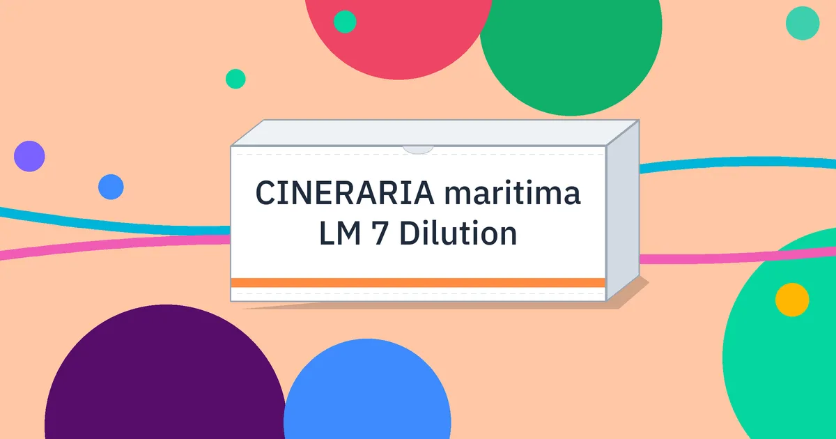 Symbolbild: Packung mit der Aufschrift CINERARIA maritima LM 7 Dilution (PZN 12819886) – Verfügbarkeit und Bezug in Apotheken in Frankfurt am Main