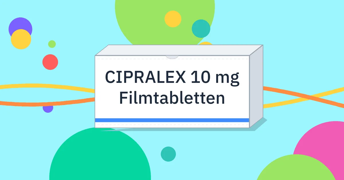 Symbolbild: Packung mit der Aufschrift CIPRALEX 10 mg Filmtabletten (PZN 02217471) – Verfügbarkeit und Bezug in Apotheken in Frankfurt am Main