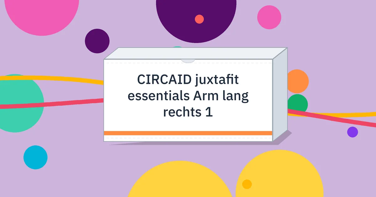 Symbolbild: Packung mit der Aufschrift CIRCAID juxtafit essentials Arm lang rechts 1 (PZN 17939431) – Verfügbarkeit und Bezug in Apotheken in Frankfurt am Main