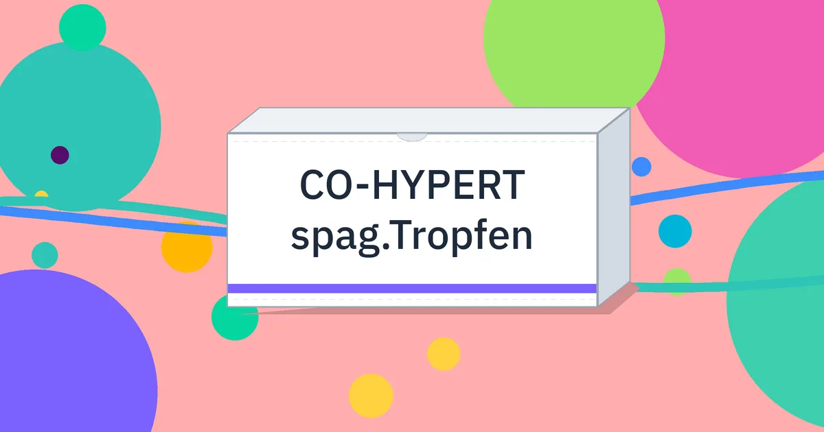 Symbolbild: Packung mit der Aufschrift CO-HYPERT spag.Tropfen (PZN 03821708) – Verfügbarkeit und Bezug in Apotheken in Frankfurt am Main