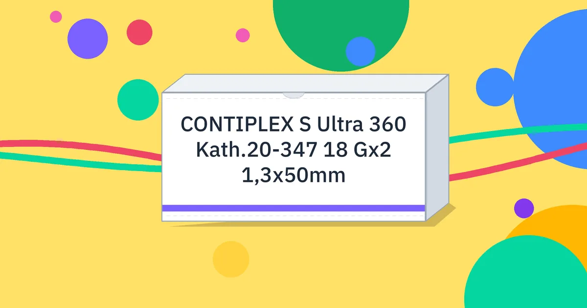 Symbolbild: Packung mit der Aufschrift CONTIPLEX S Ultra 360 Kath.20-347 18 Gx2 1,3x50mm (PZN 12471986) – Verfügbarkeit und Bezug in Apotheken in Frankfurt am Main