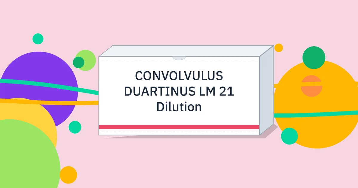 Symbolbild: Packung mit der Aufschrift CONVOLVULUS DUARTINUS LM 21 Dilution (PZN 13450727) – Verfügbarkeit und Bezug in Apotheken in Frankfurt am Main