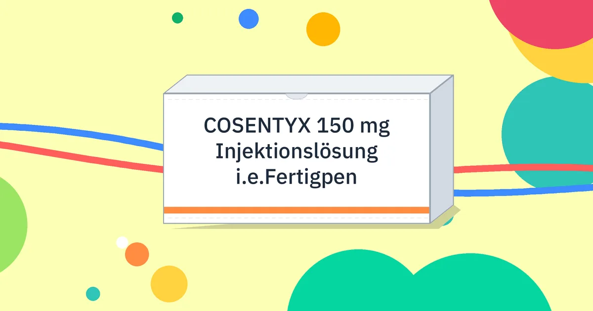Symbolbild: Packung mit der Aufschrift COSENTYX 150 mg Injektionslösung i.e.Fertigpen (PZN 12391626) – Verfügbarkeit und Bezug in Apotheken in Frankfurt am Main
