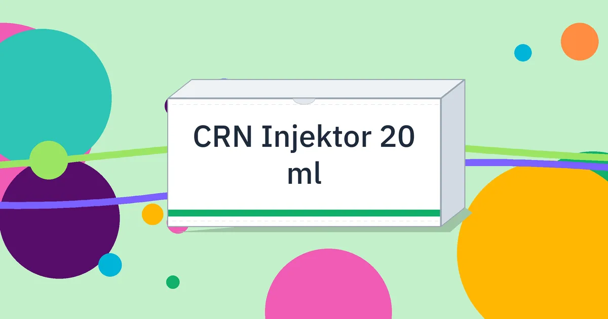 Symbolbild: Packung mit der Aufschrift CRN Injektor 20 ml (PZN 17530179) – Verfügbarkeit und Bezug in Apotheken in Frankfurt am Main