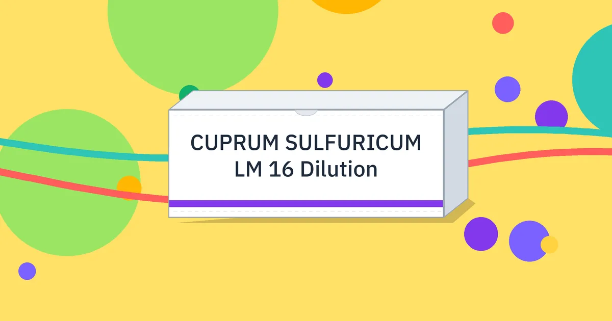 Symbolbild: Packung mit der Aufschrift CUPRUM SULFURICUM LM 16 Dilution (PZN 12839073) – Verfügbarkeit und Bezug in Apotheken in Frankfurt am Main