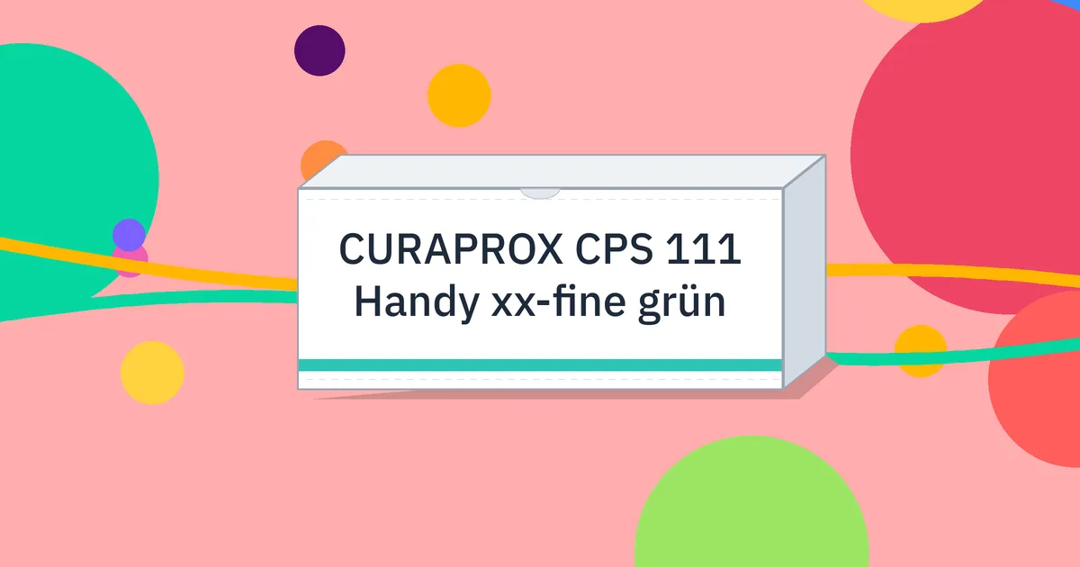 Symbolbild: Packung mit der Aufschrift CURAPROX CPS 111 Handy xx-fine grün (PZN 09190404) – Verfügbarkeit und Bezug in Apotheken in Frankfurt am Main