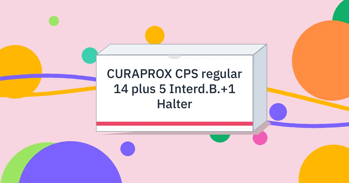 Symbolbild: Packung mit der Aufschrift CURAPROX CPS regular 14 plus 5 Interd.B.+1 Halter (PZN 16009049) – Verfügbarkeit und Bezug in Apotheken in Frankfurt am Main