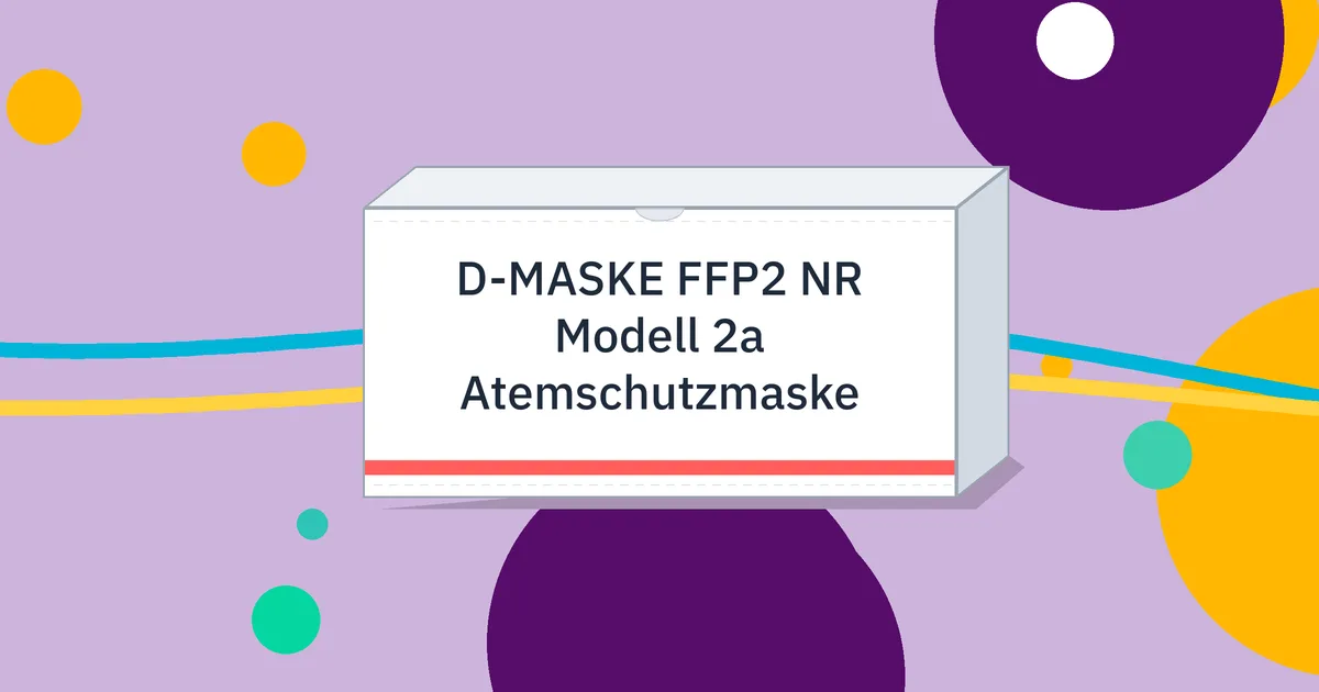 Symbolbild: Packung mit der Aufschrift D-MASKE FFP2 NR Modell 2a Atemschutzmaske (PZN 18271403) – Verfügbarkeit und Bezug in Apotheken in Frankfurt am Main