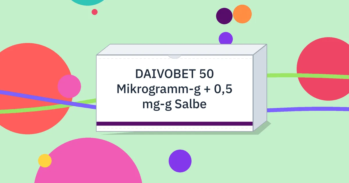 Symbolbild: Packung mit der Aufschrift DAIVOBET 50 Mikrogramm-g + 0,5 mg-g Salbe (PZN 20509881) – Verfügbarkeit und Bezug in Apotheken in Frankfurt am Main