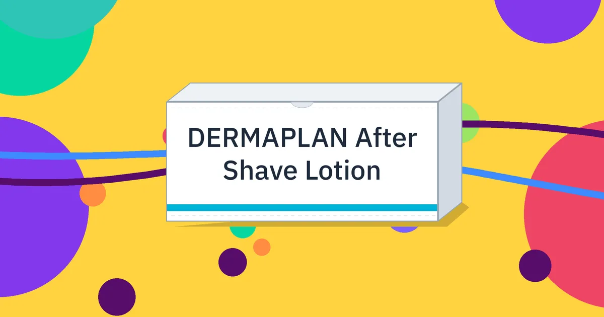 Symbolbild: Packung mit der Aufschrift DERMAPLAN After Shave Lotion (PZN 07746056) – Verfügbarkeit und Bezug in Apotheken in Frankfurt am Main