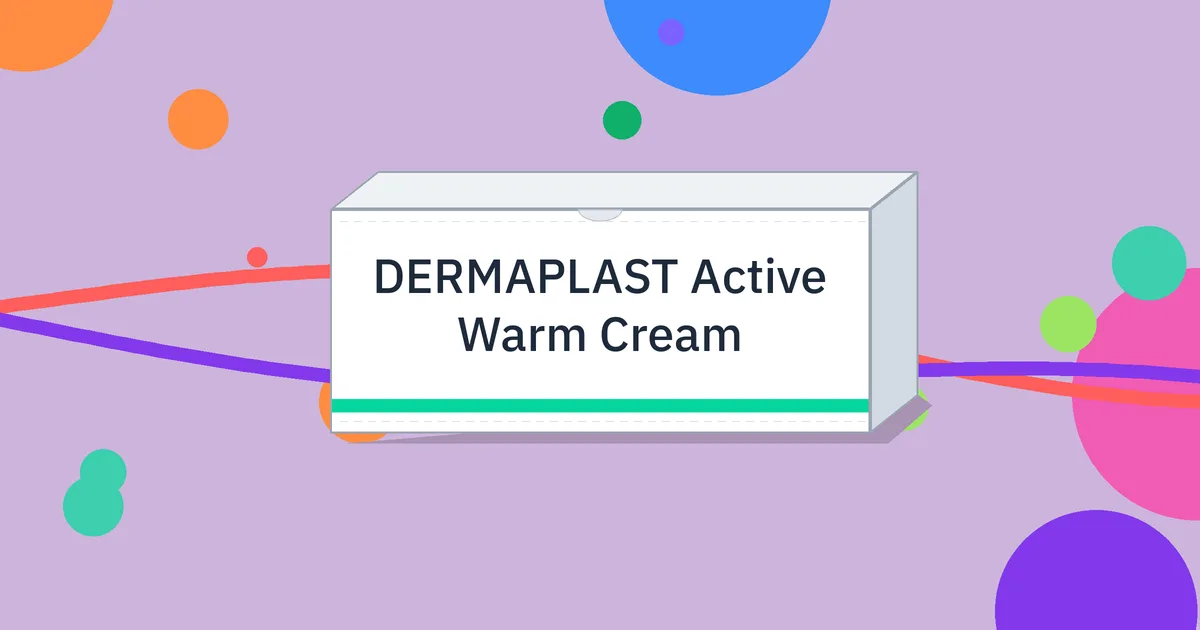 Symbolbild: Packung mit der Aufschrift DERMAPLAST Active Warm Cream (PZN 12903109) – Verfügbarkeit und Bezug in Apotheken in Frankfurt am Main